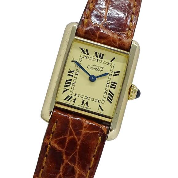 Cartier | Accessories | Cartier Womens Watch Must Tank Sm Vermeil ...